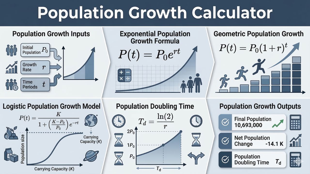 Population Growth Calculator With Population Growth Formula