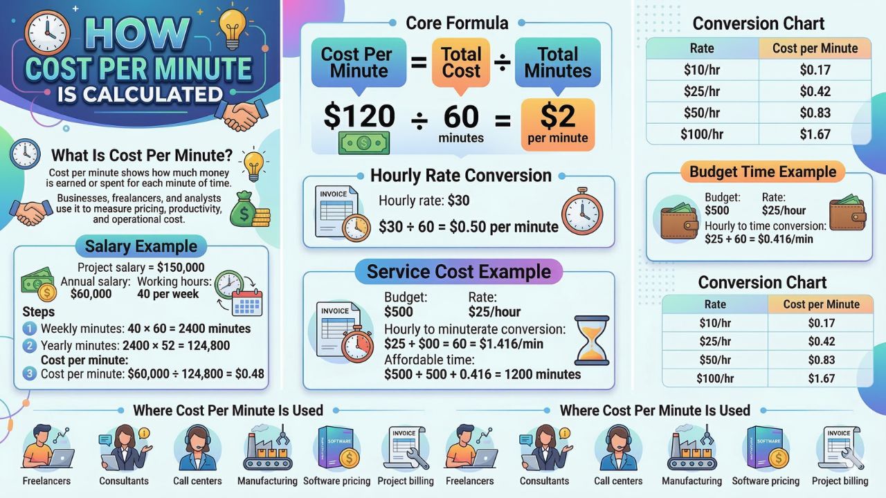 Cost Per Minute Calculator – Convert Salary, Rates & Costs
