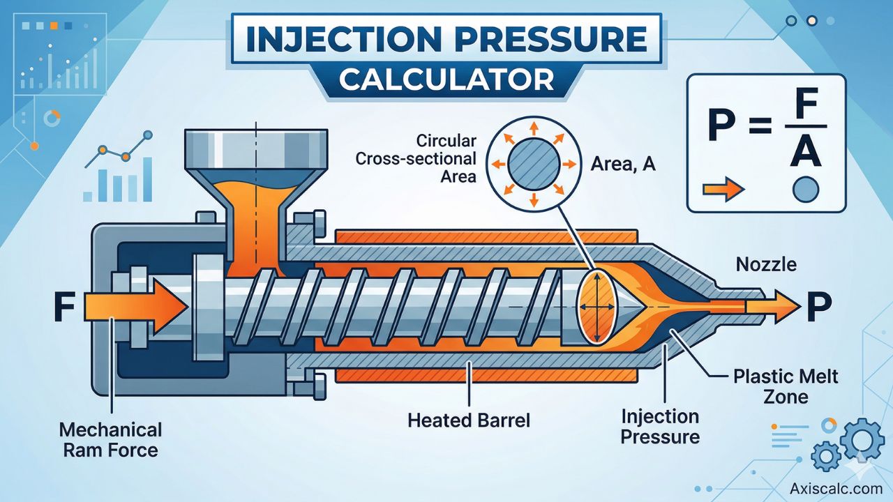 Injection Pressure Calculator for Force and Projected Area