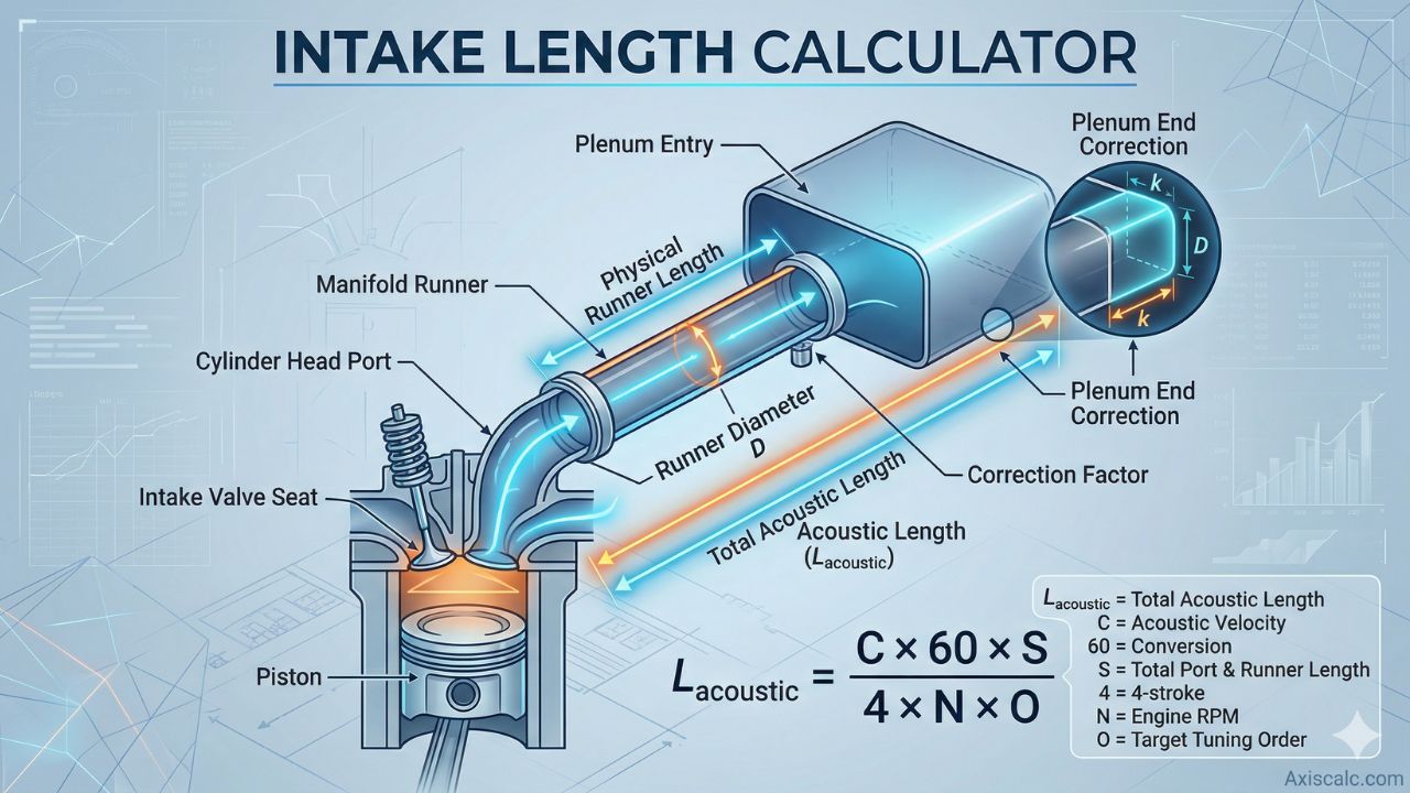 Intake Length Calculator for Target Runner Length & RPM