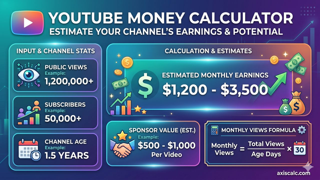 YouTube Money Calculator for Channel Earnings Estimates